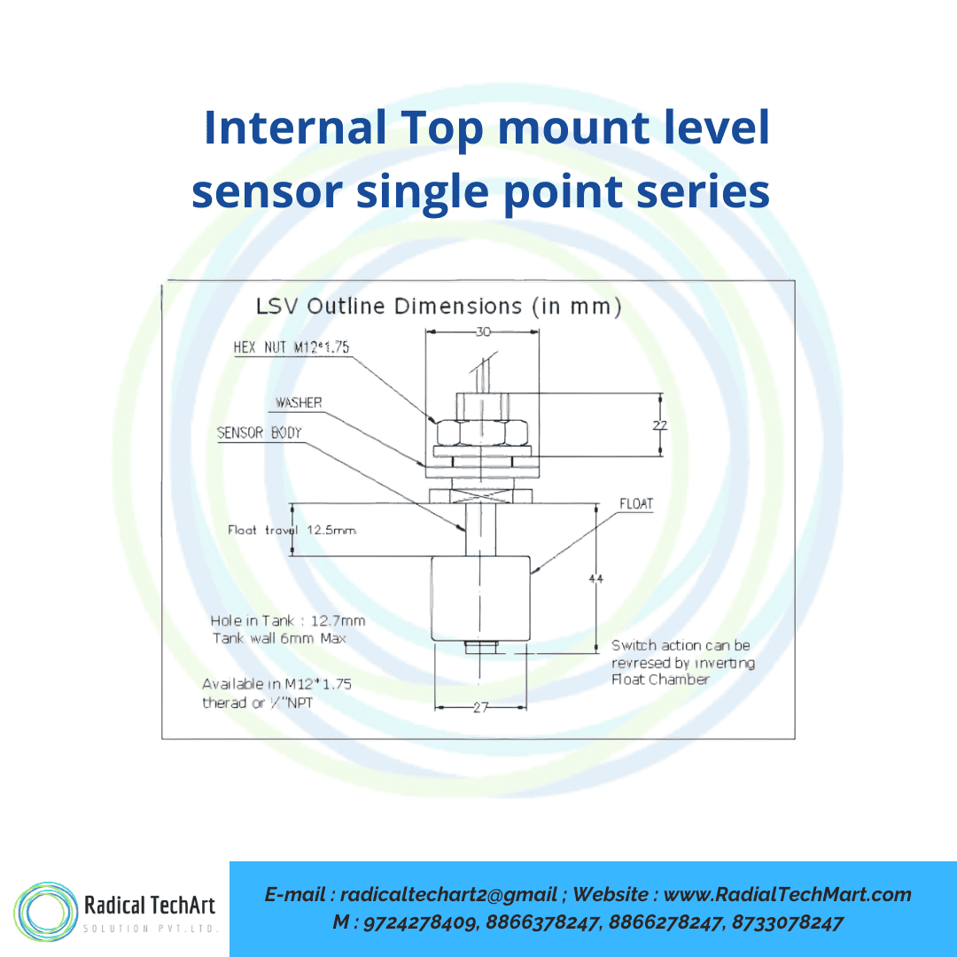 High-Precision Internal Top Mount Level Sensor – Single Point Series