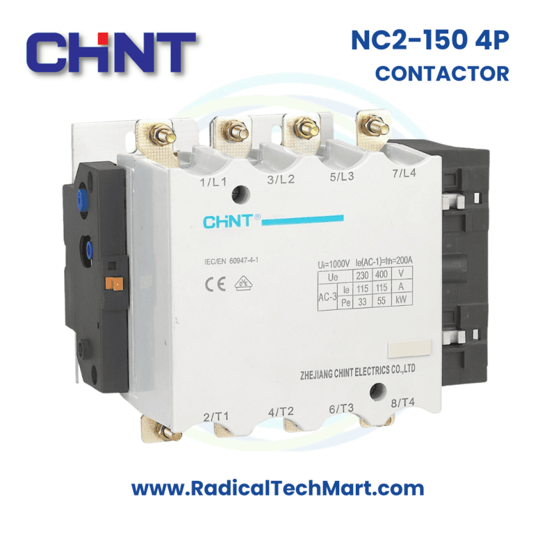 NC2 Series 3-Pole & 4-Pole Contactors | Rated Operational Current from 115A to 800A