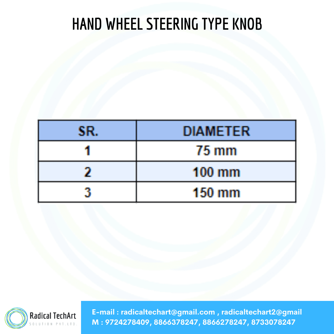 Hand wheel streeing type knob