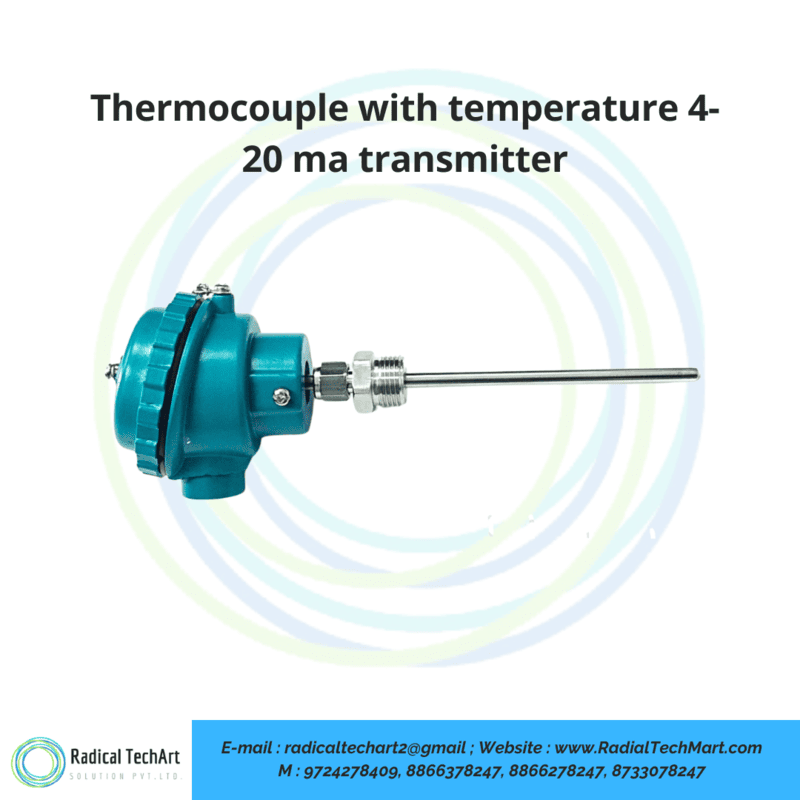 High-Precision Thermocouple with 4-20mA Temperature Transmitter