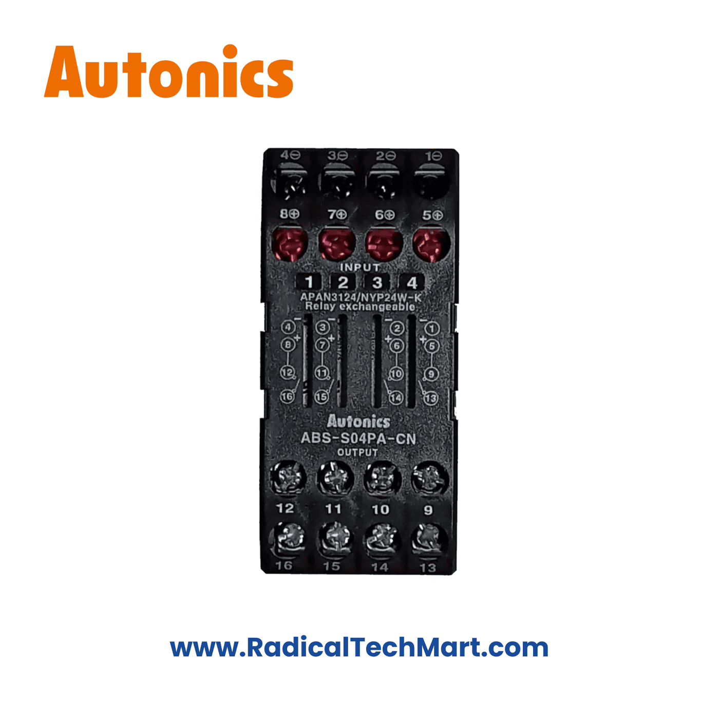Autonics ABS-S04PA-CN 4-Point Relay Terminal Block