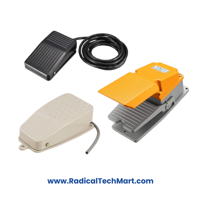 Foot Switches: DX-FS1 Plastic & Metal, DX-FS-2, DX-FS-3, DX-LT-4