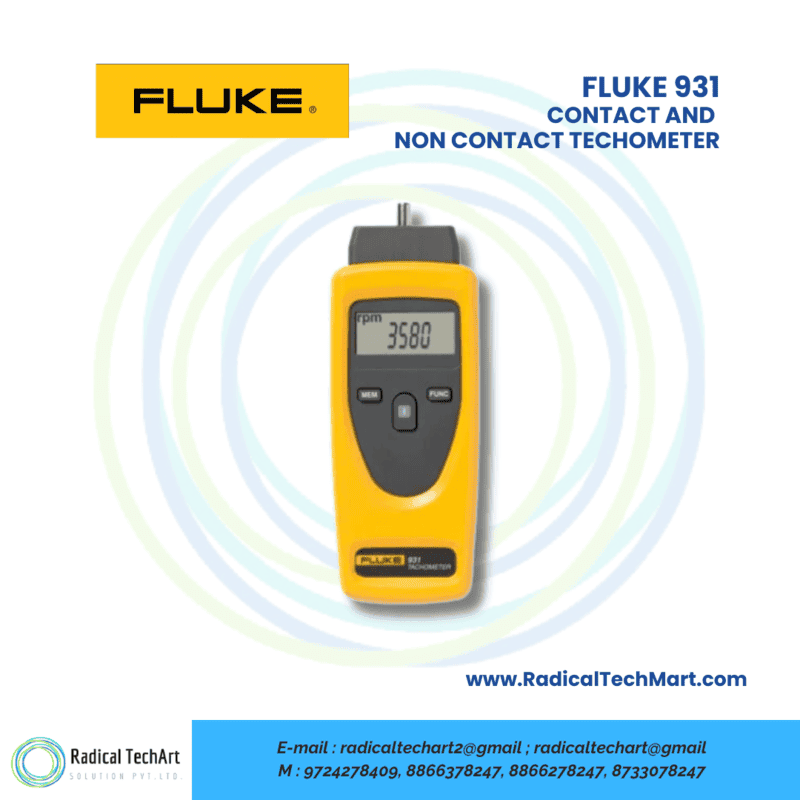 Fluke 930 & 931 Dual-Purpose Tachometers – Contact and Non-Contact RPM Measurement