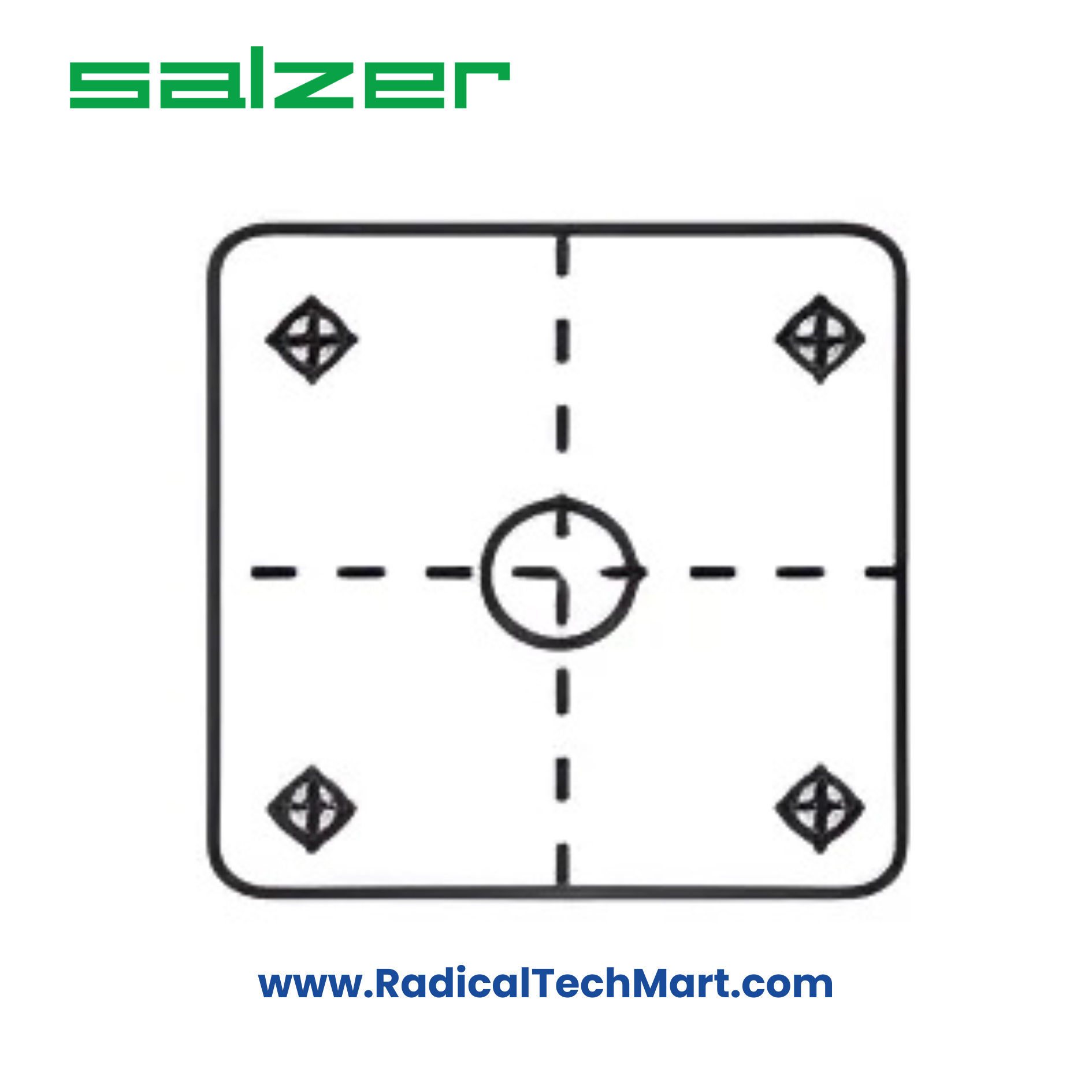 Salzer Front Plate Assembly – Panel Mounting Accessory for Rotary Switches