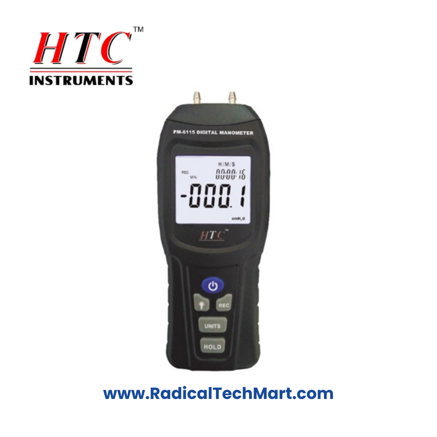 HTC Instruments PM-6102 2 PSI Manometer - Digital Pressure Measurement ...