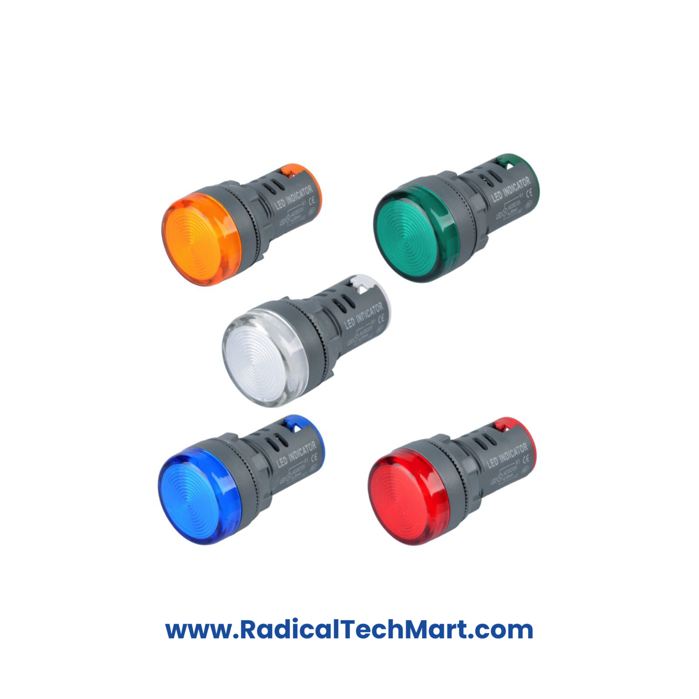 LED Indicators 22.5mm – Durable & Bright Panel-Mounted Indicator Lights