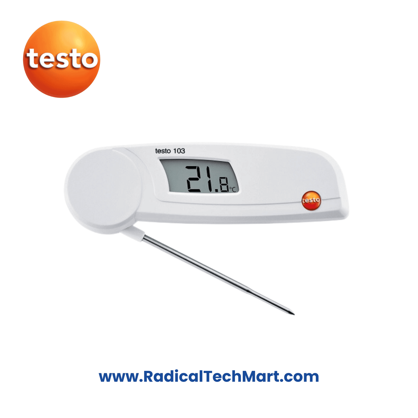 Testo 103 Digital Food Thermometer – HACCP Compliant, Foldable, Waterproof