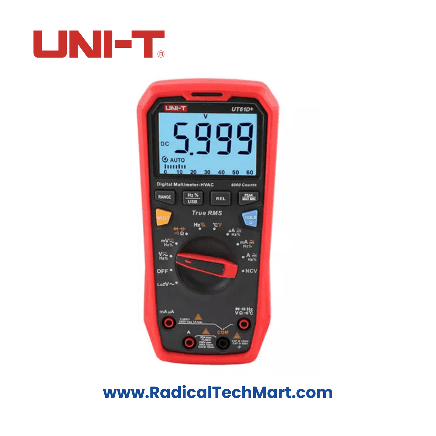 UNI-T UT61D+ True RMS Digital Multimeter - Advanced USB Testing Tool
