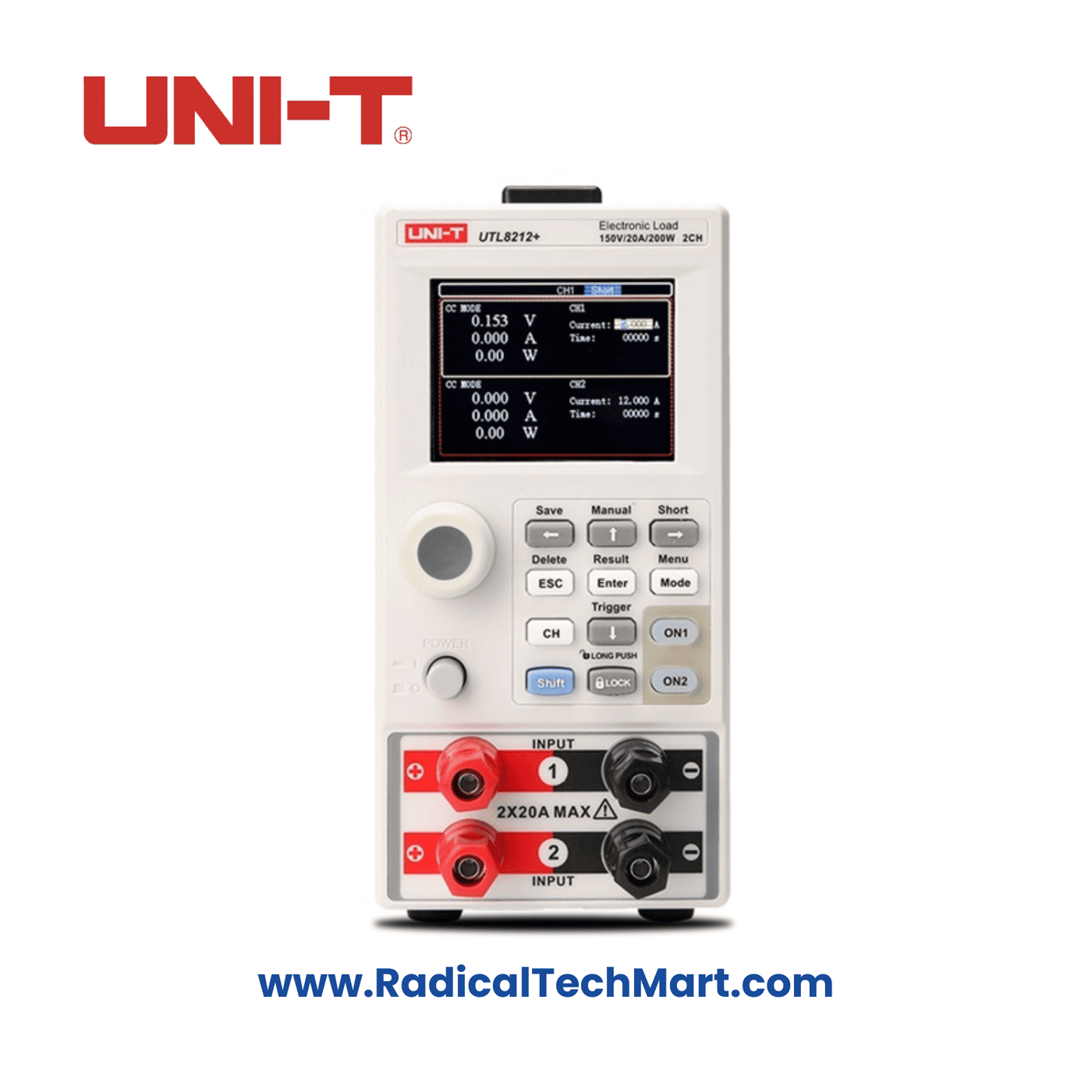 UNI-T UTL8212+ Electronic Load Dual Channel | Buy Online
