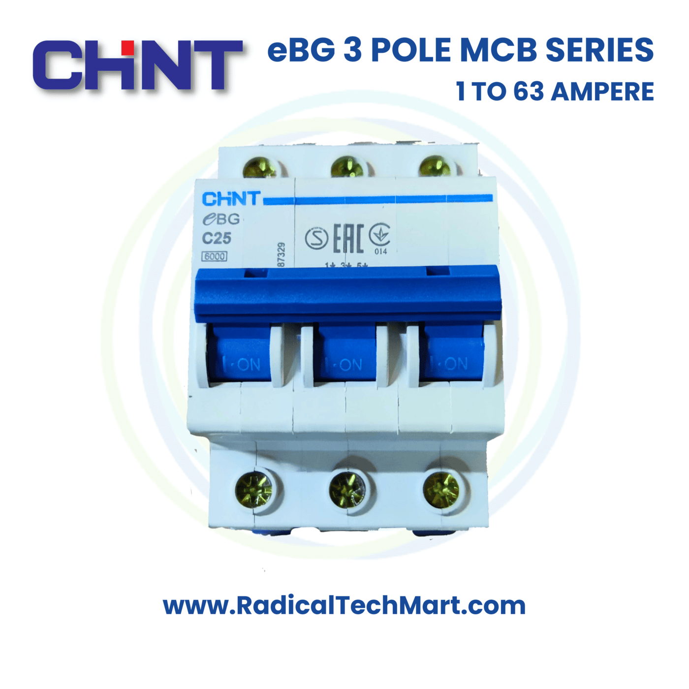 Chint eBG 3 Pole MCB | Buy Online